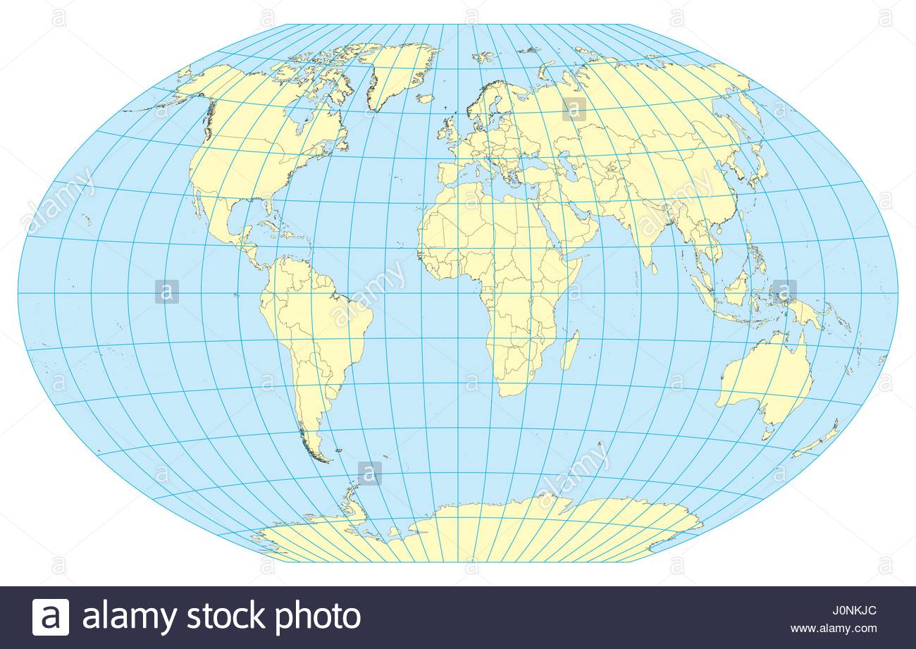 Europe Centered World Map Stock Photos & Europe Centered World Map ...