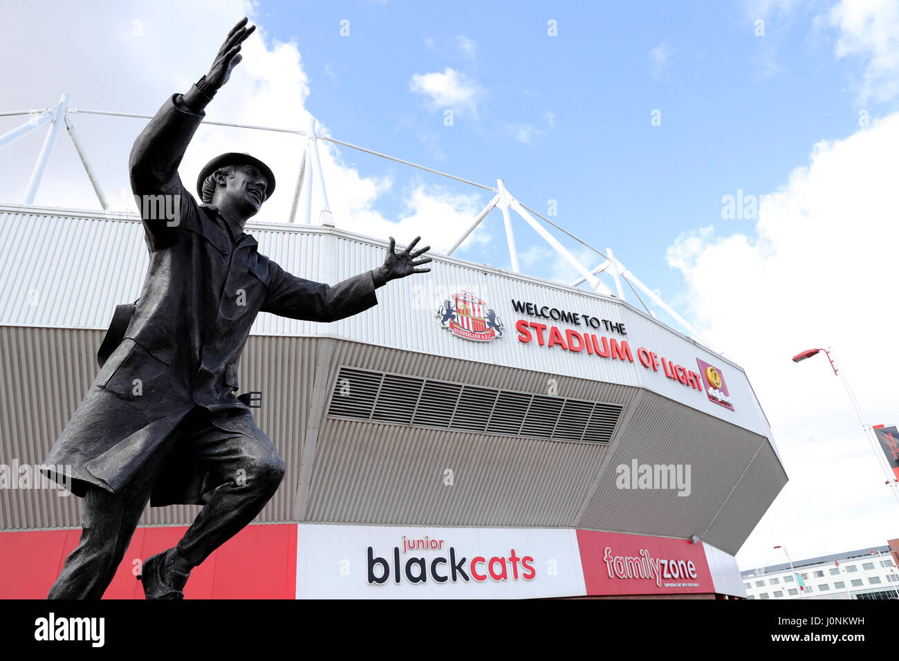 The Bob Stokoe statue outside the stadium before the Premier League ...