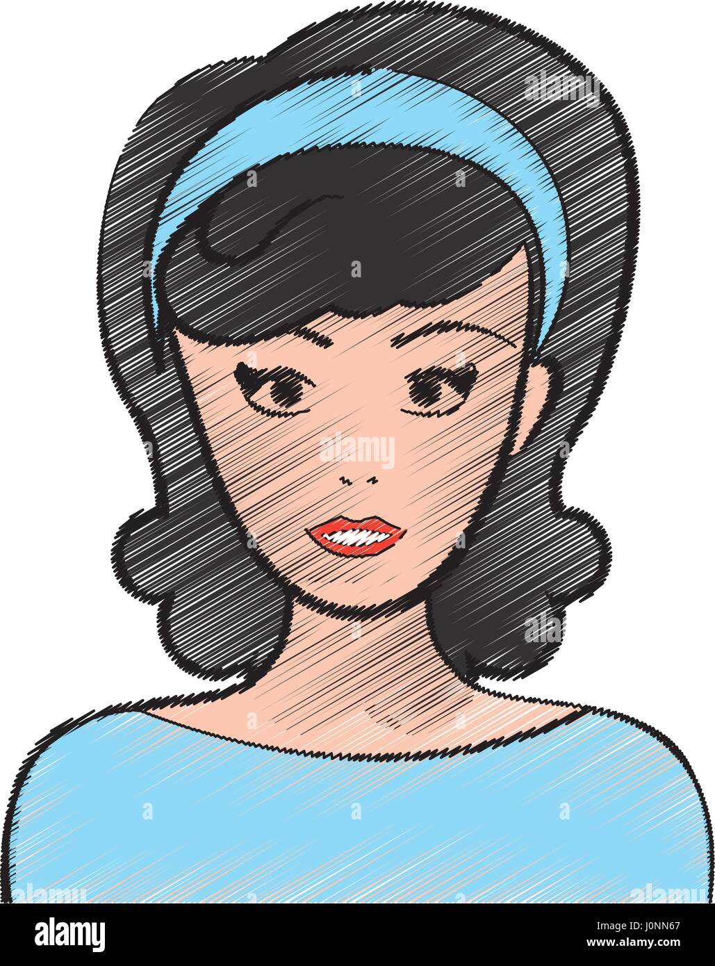 cute woman pop art character Stock Vector Image & Art - Alamy