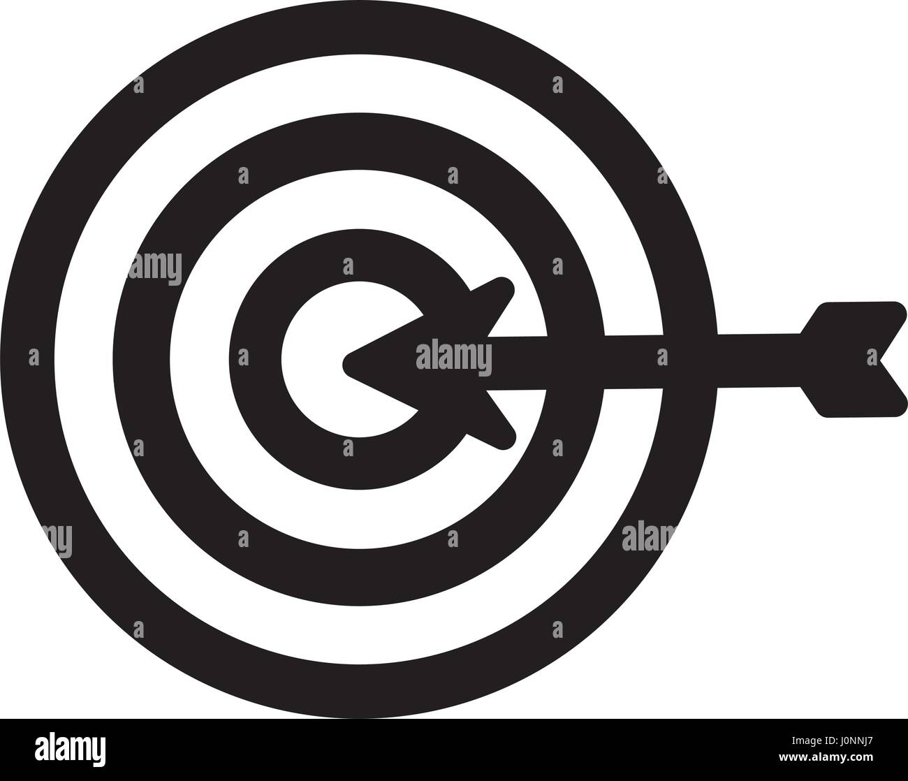 target with arrow isolated icon Stock Vector Image & Art - Alamy