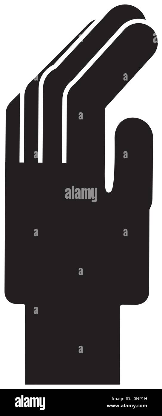 hand human silhouette icon Stock Vector Image & Art - Alamy