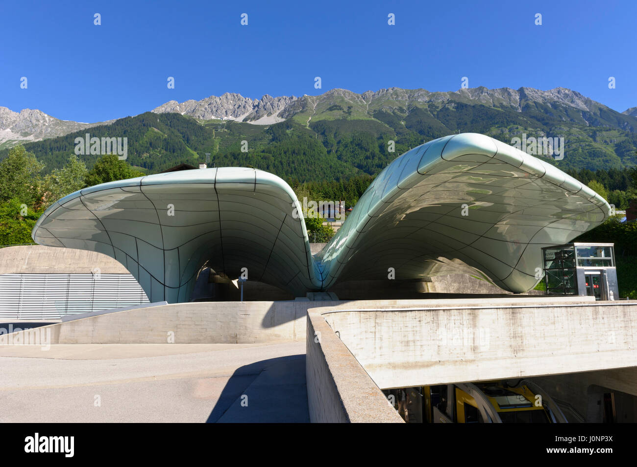 The Nordkettenbahn funicular train station, Hungerburg, Tirol, Austria ...