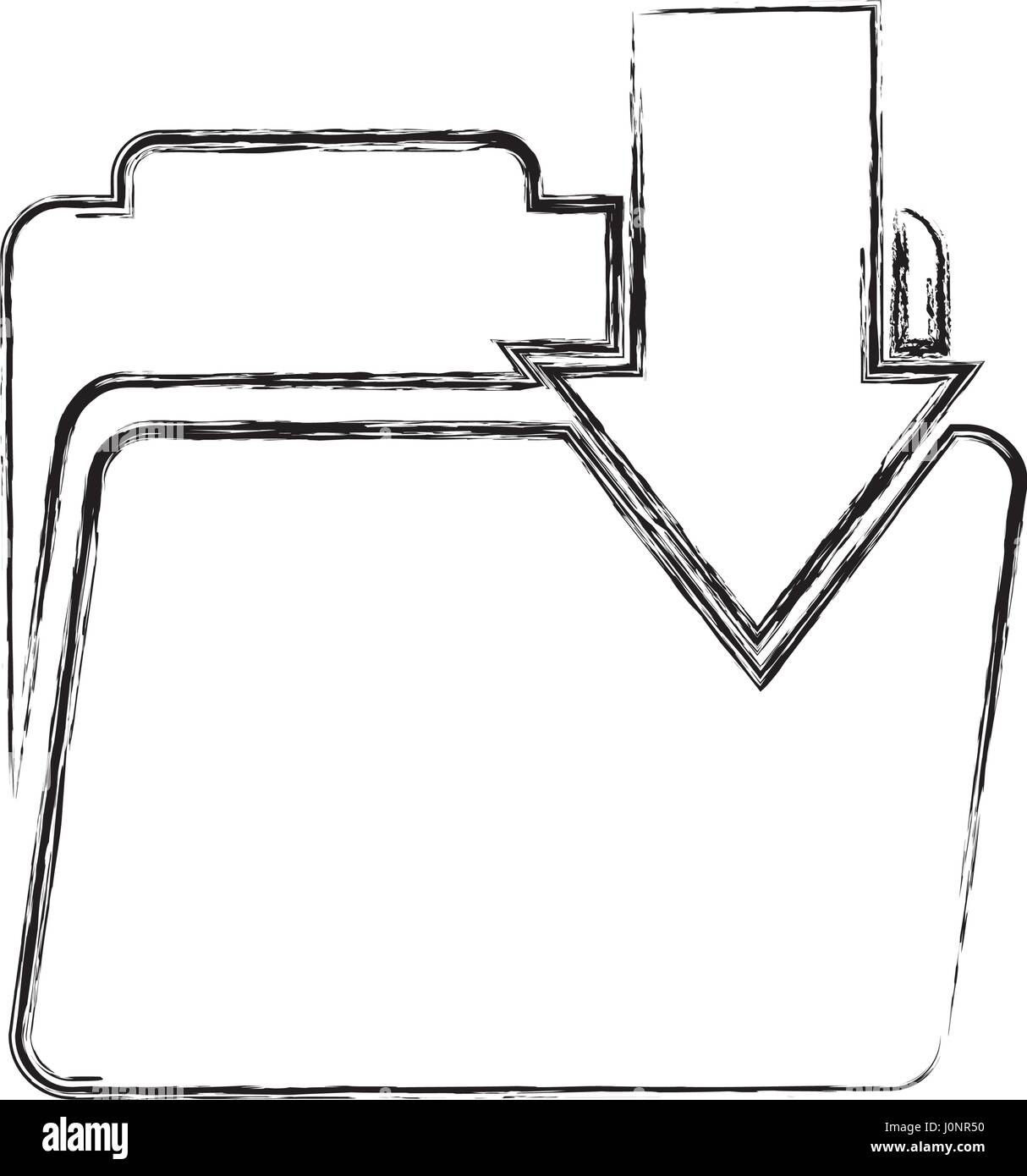 folder with arrow download Stock Vector Image & Art - Alamy