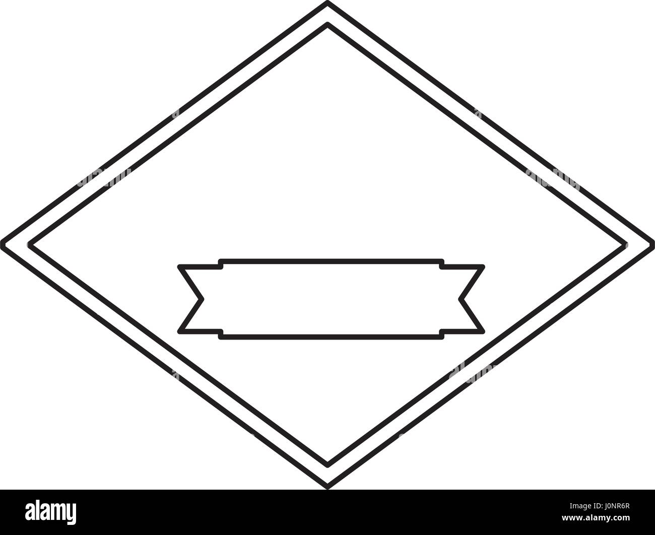 elegant frame with ribbon Stock Vector Image & Art - Alamy