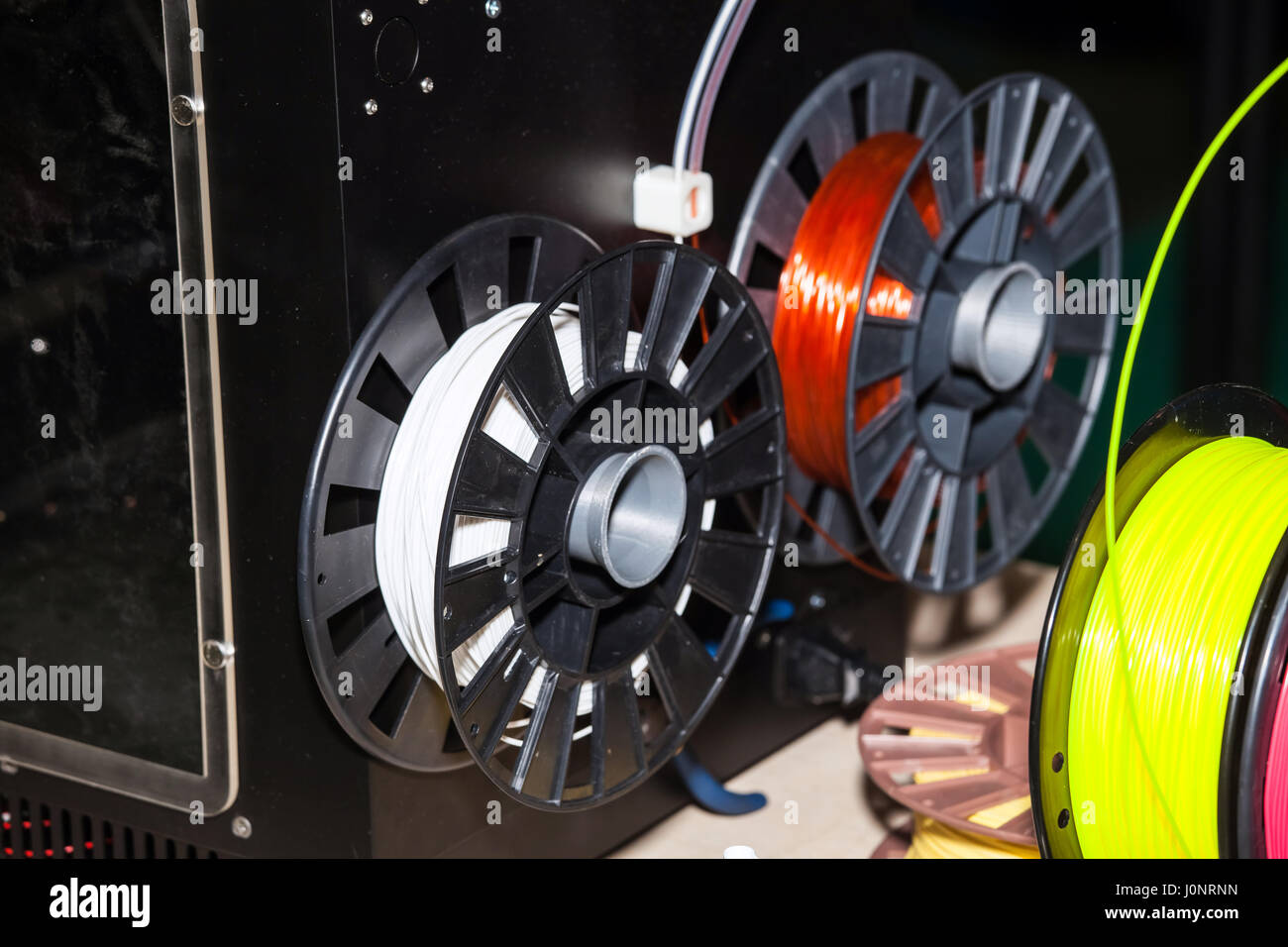 Colorful filament ABS wire plastic for 3d printers Stock Photo - Alamy