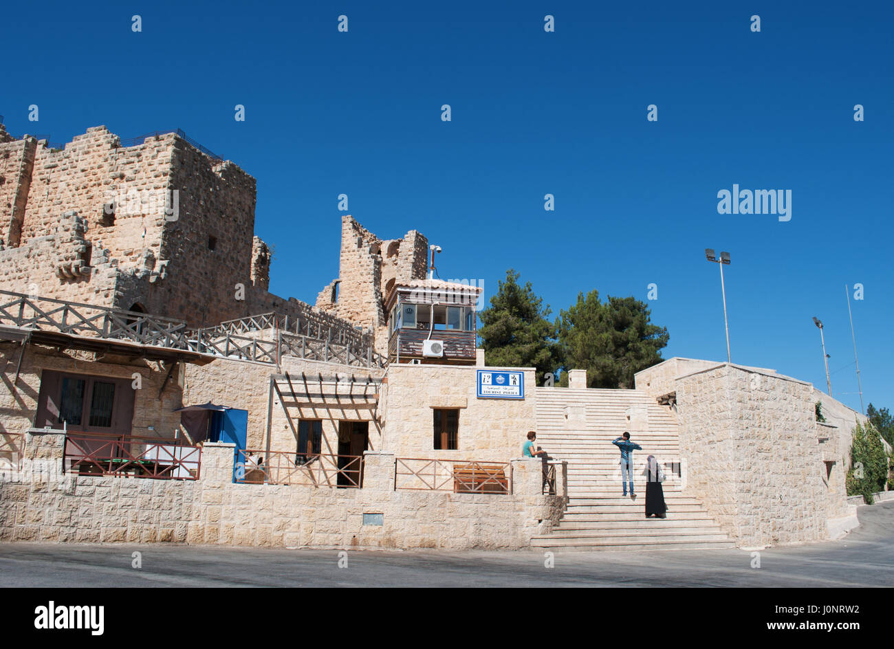 Jordan, Middle East: view of the Ajloun Castle, Muslim castle built on ...