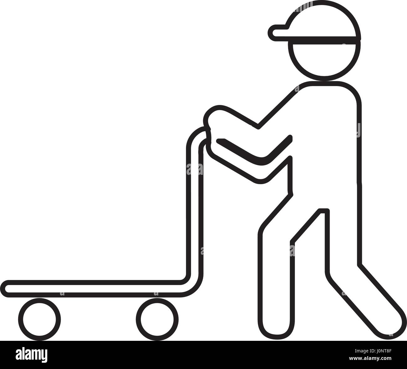 airport worker silhouette icon Stock Vector Image & Art - Alamy