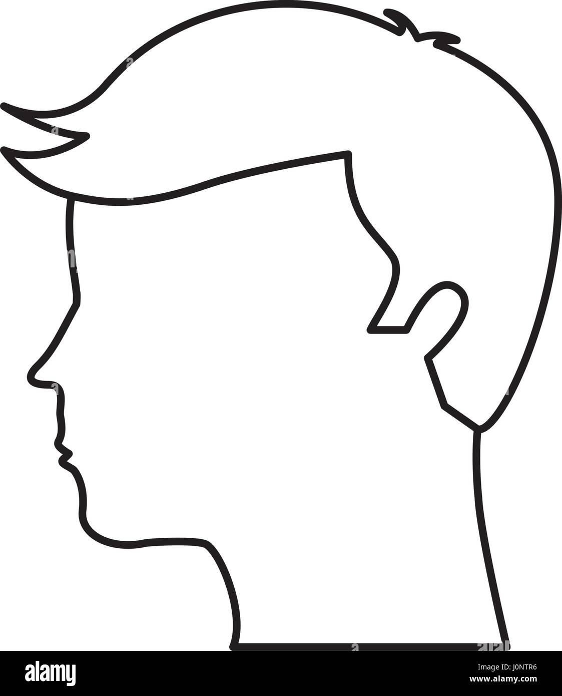 human profile isolated icon Stock Vector Image & Art - Alamy