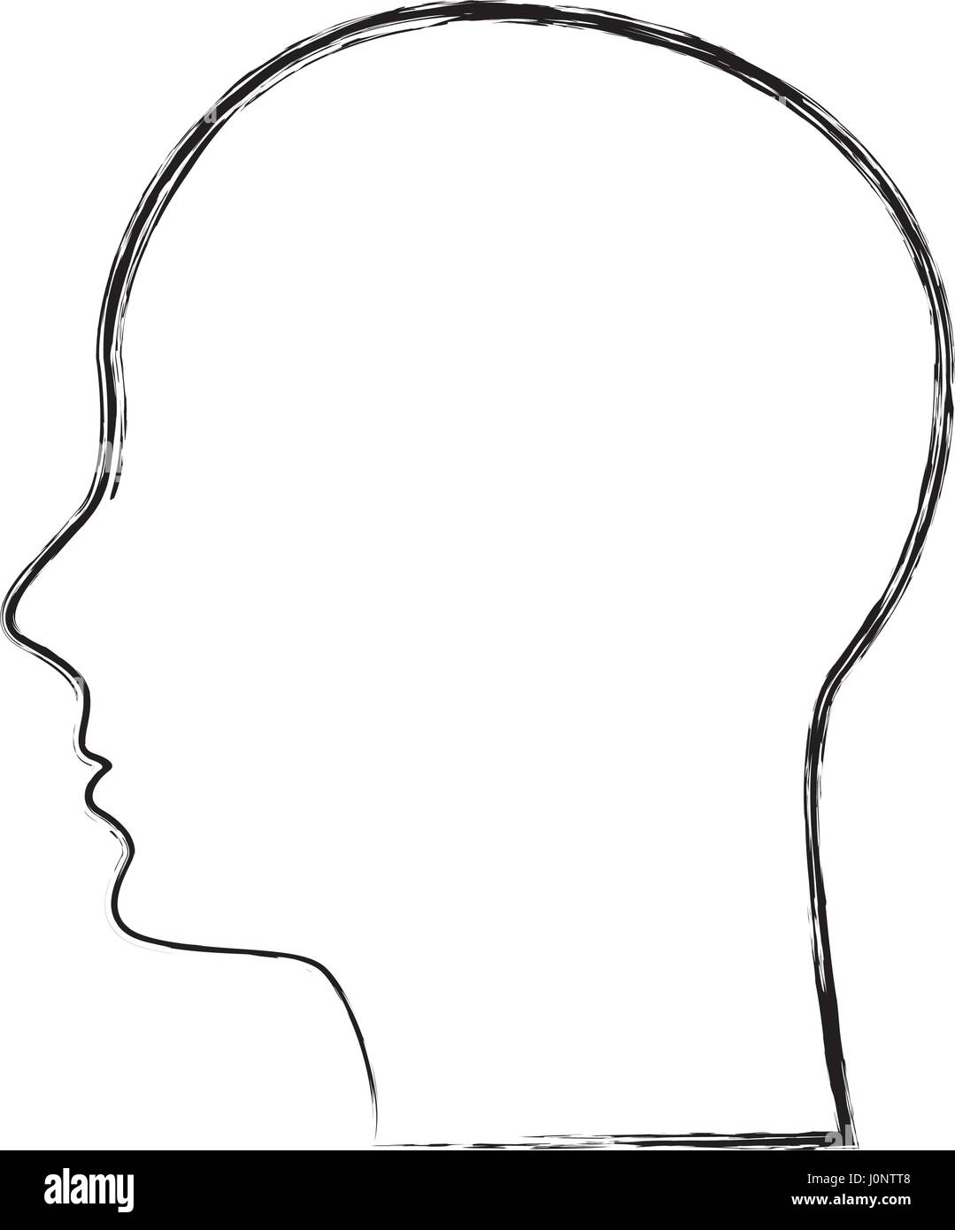 human profile isolated icon Stock Vector Image & Art - Alamy