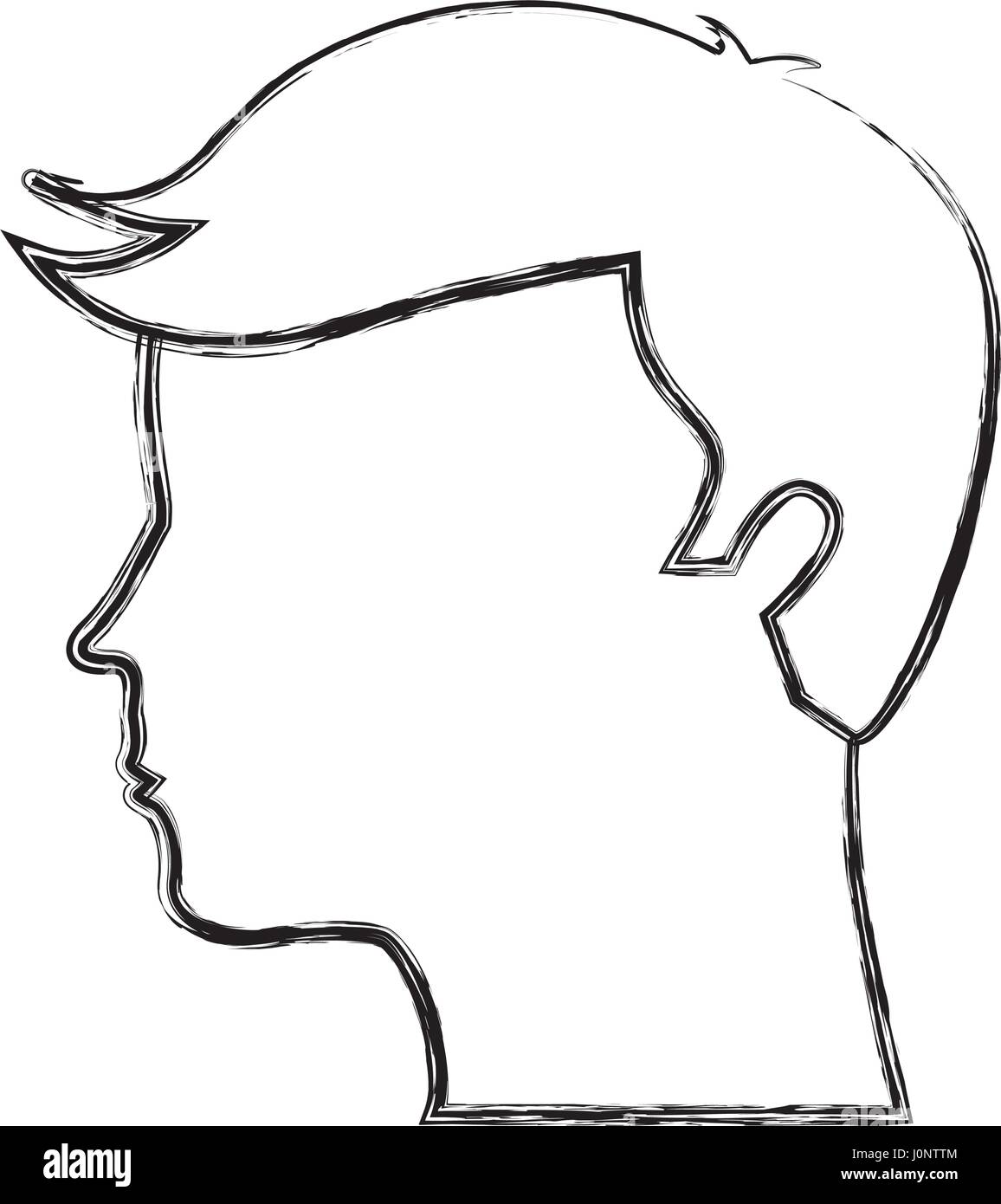 human profile isolated icon Stock Vector Image & Art - Alamy