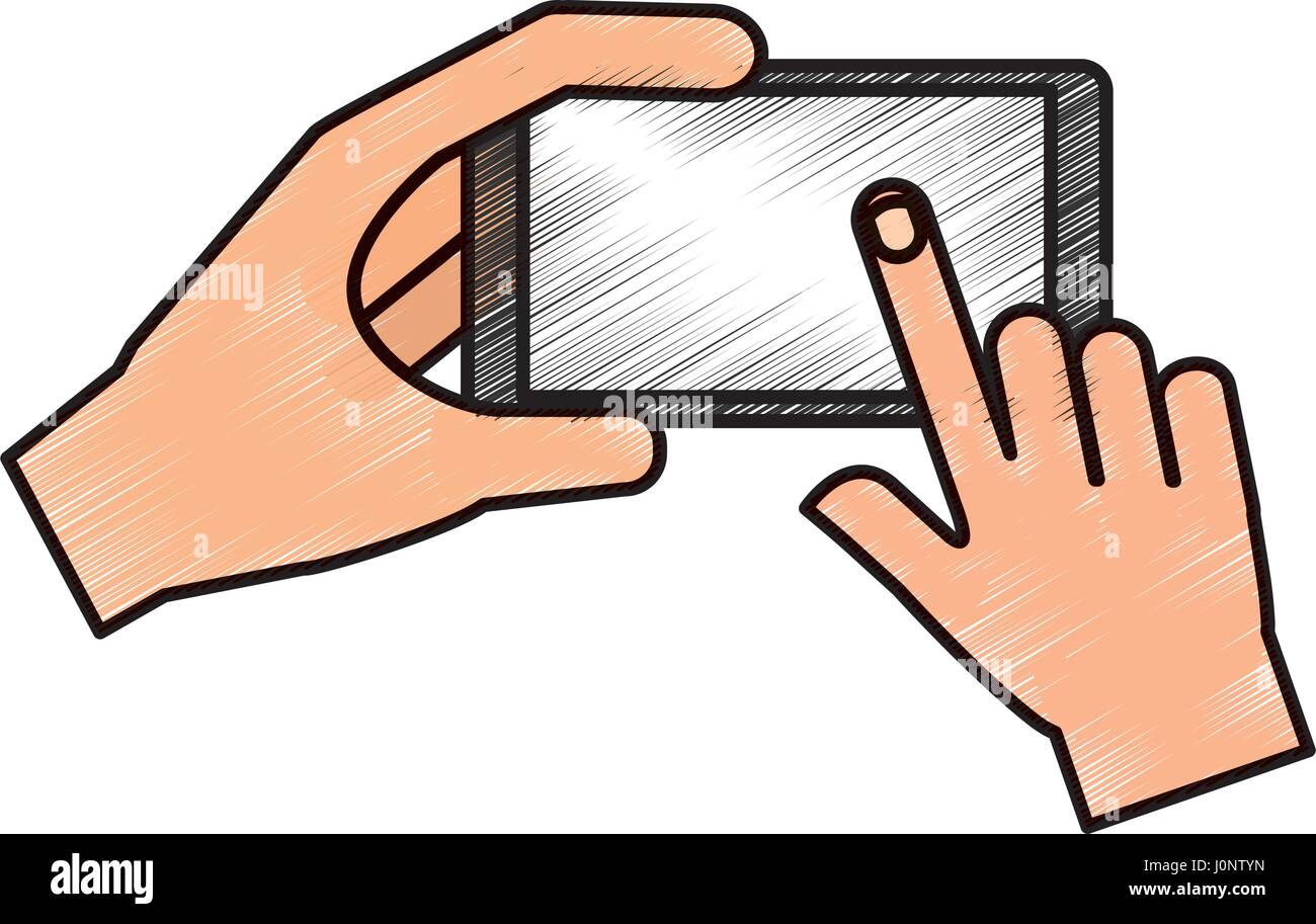hands user smartphone icon Stock Vector Image & Art - Alamy