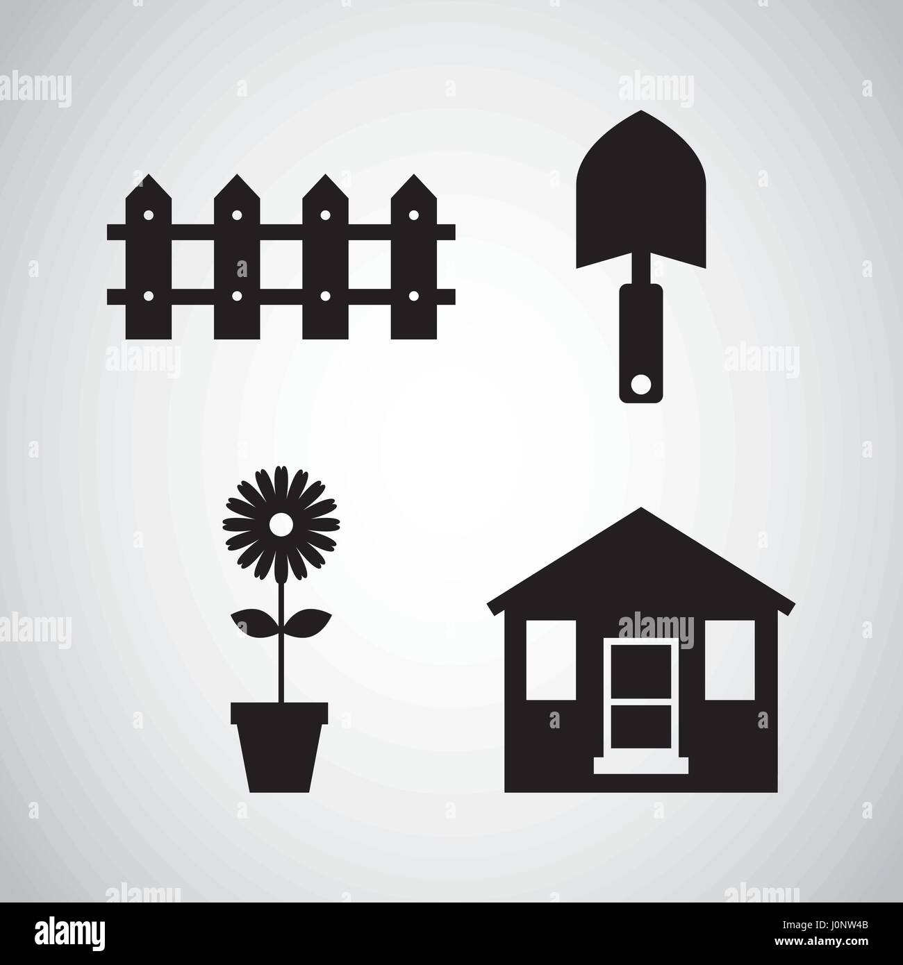 beautiful garden flat icons Stock Vector Image & Art - Alamy