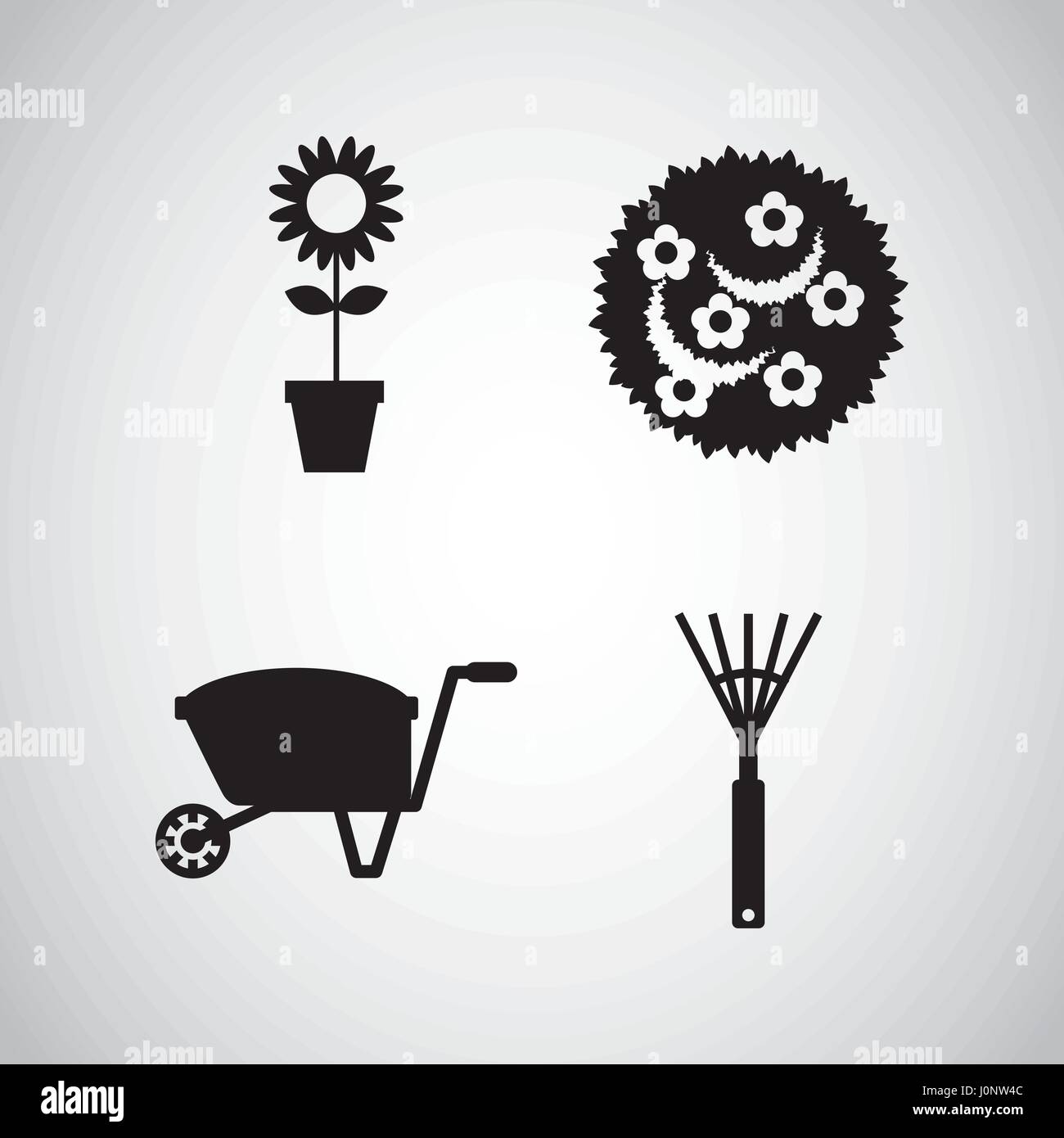 beautiful garden flat icons Stock Vector Image & Art - Alamy