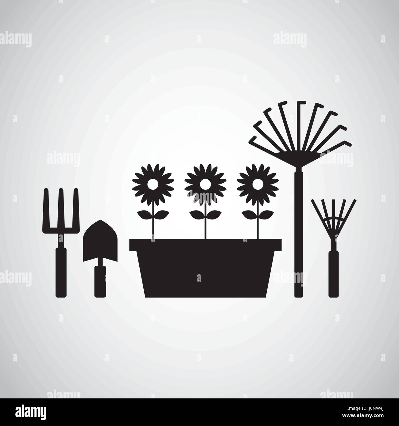 beautiful garden flat icons Stock Vector Image & Art - Alamy
