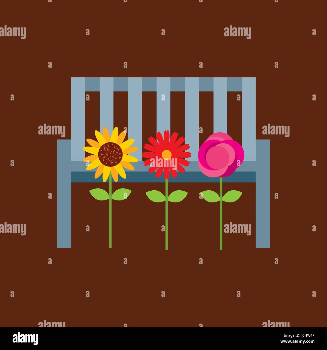 beautiful garden flat icons Stock Vector Image & Art - Alamy