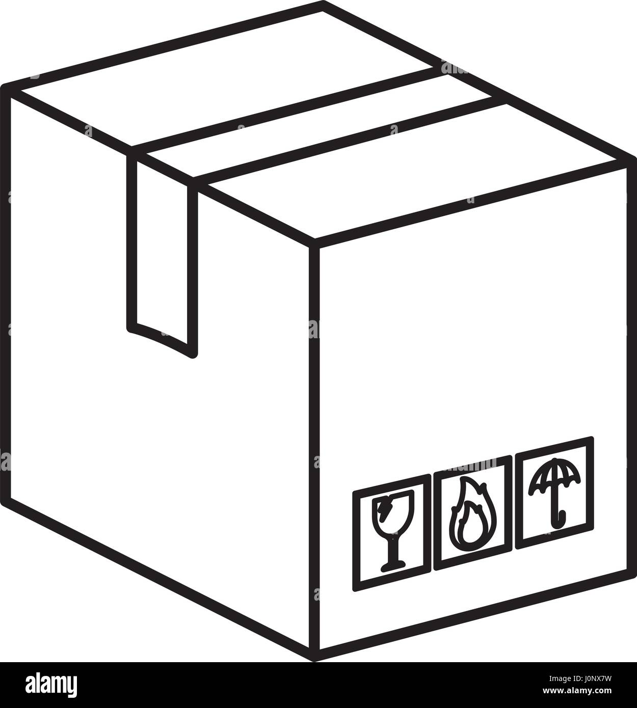 carton box packing icon Stock Vector Image & Art - Alamy