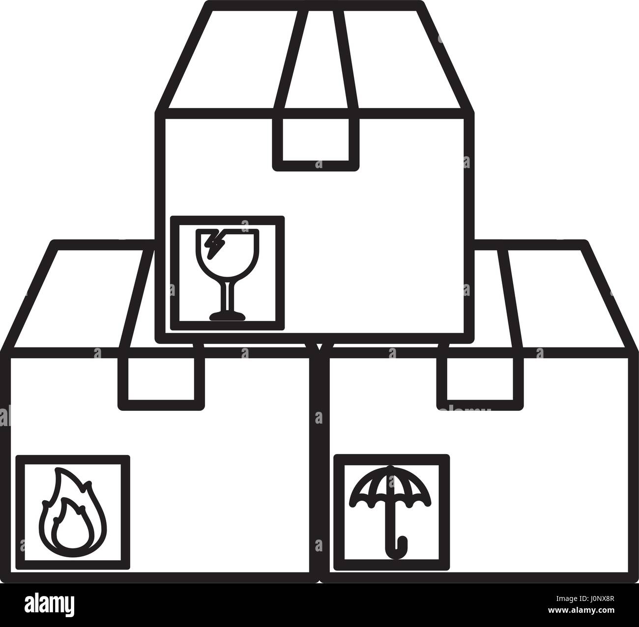 carton box packing icon Stock Vector Image & Art - Alamy