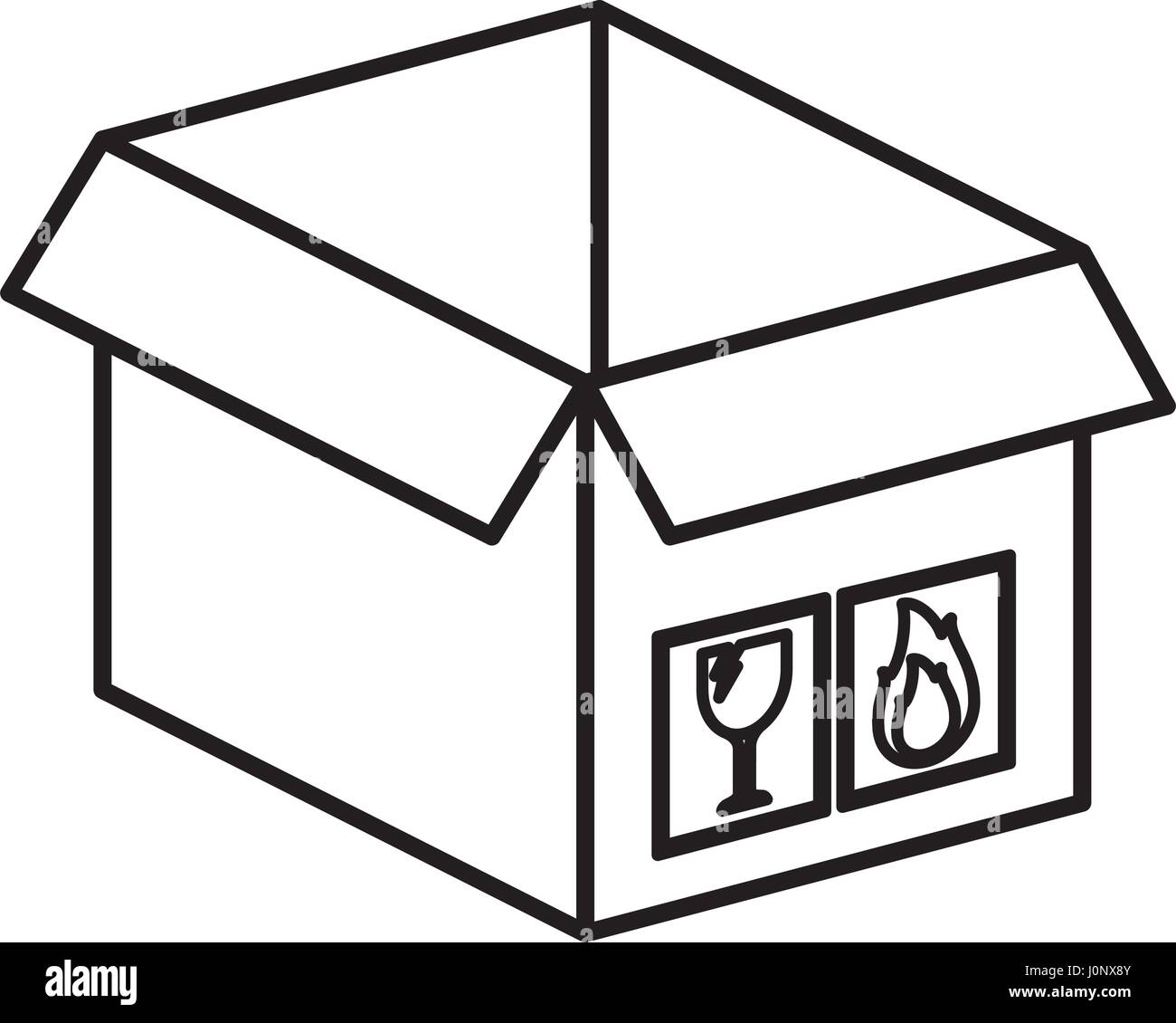 carton box packing icon Stock Vector Image & Art - Alamy