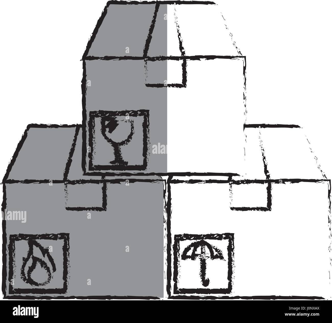 carton box packing icon Stock Vector Image & Art - Alamy