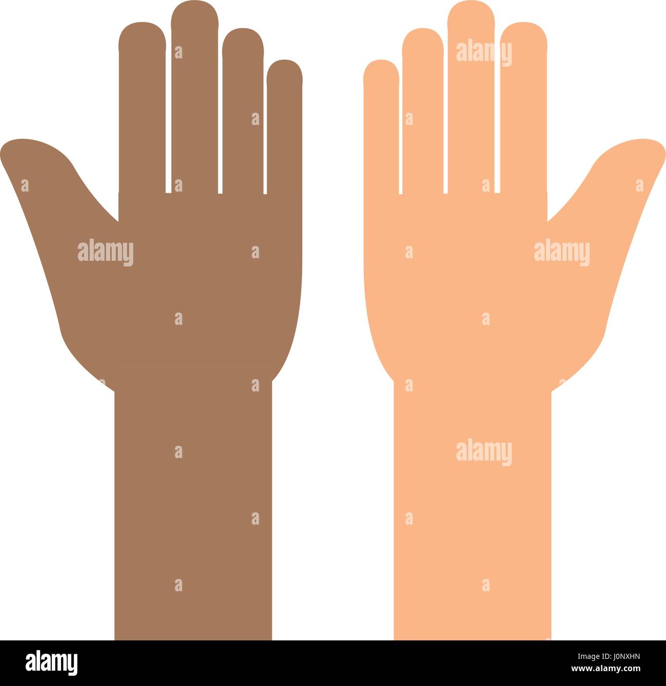 Participation hands up Cut Out Stock Images & Pictures - Alamy