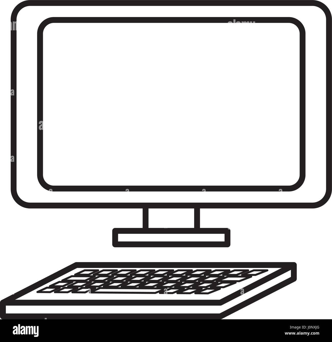 computer desktop isolated icon Stock Vector Image & Art - Alamy