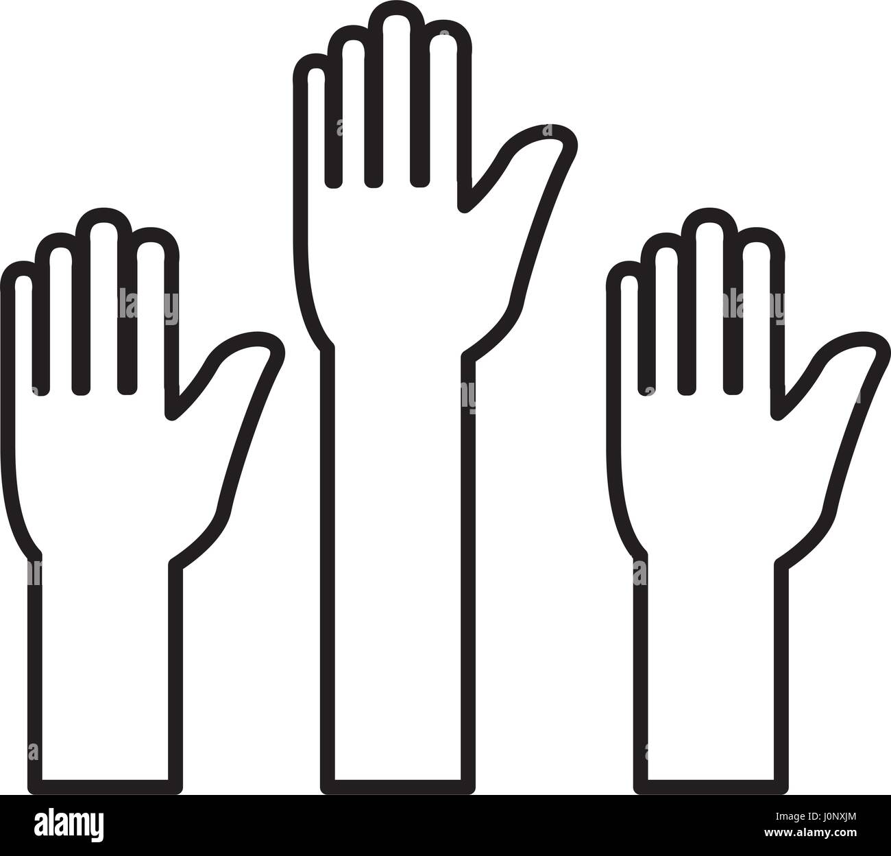 hands human up icon Stock Vector Image & Art - Alamy