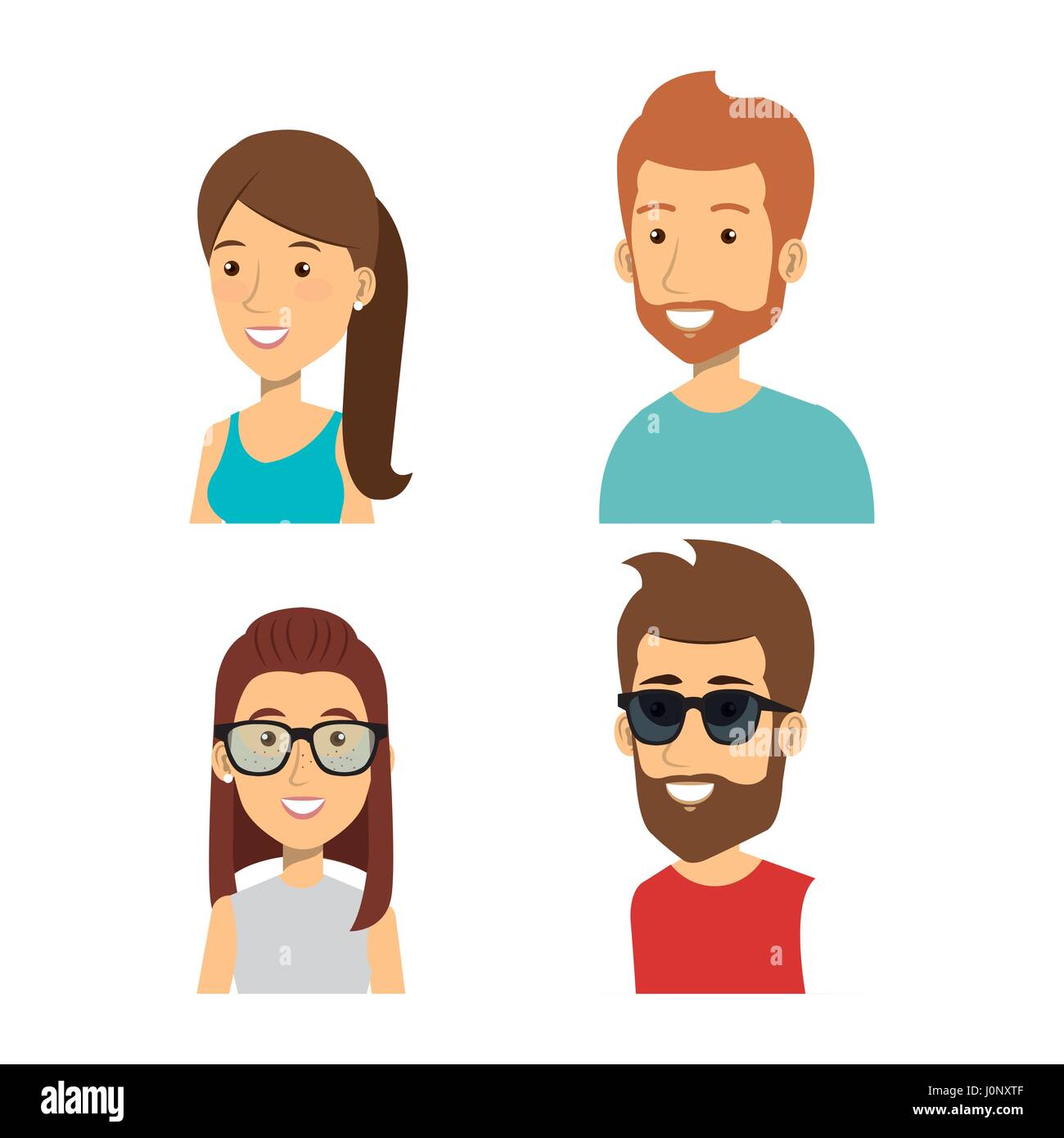 young people style characters Stock Vector Image & Art - Alamy