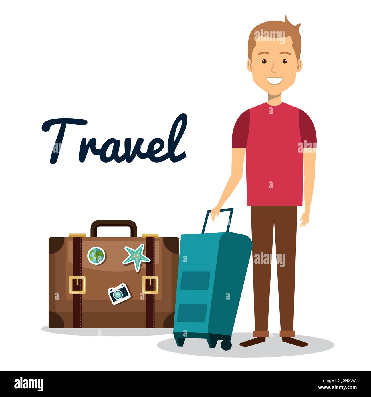 traveler man avatar character Stock Vector Image & Art - Alamy