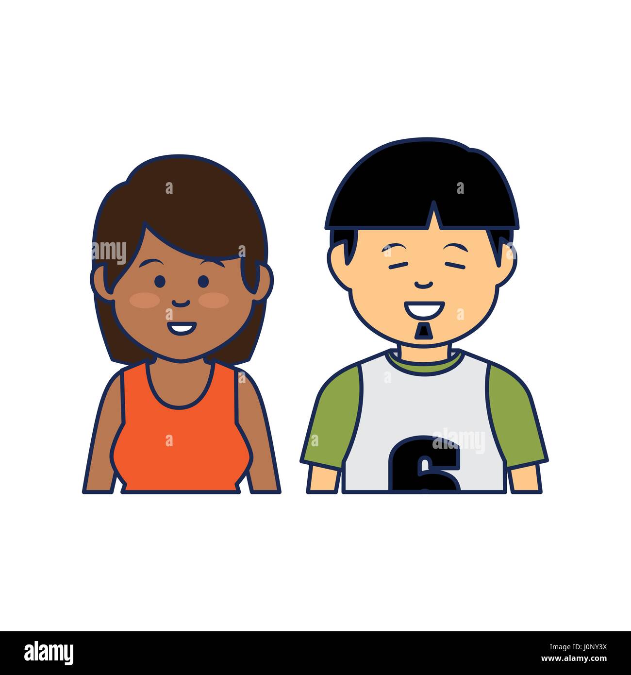 young people ethnicity characters Stock Vector Image & Art - Alamy