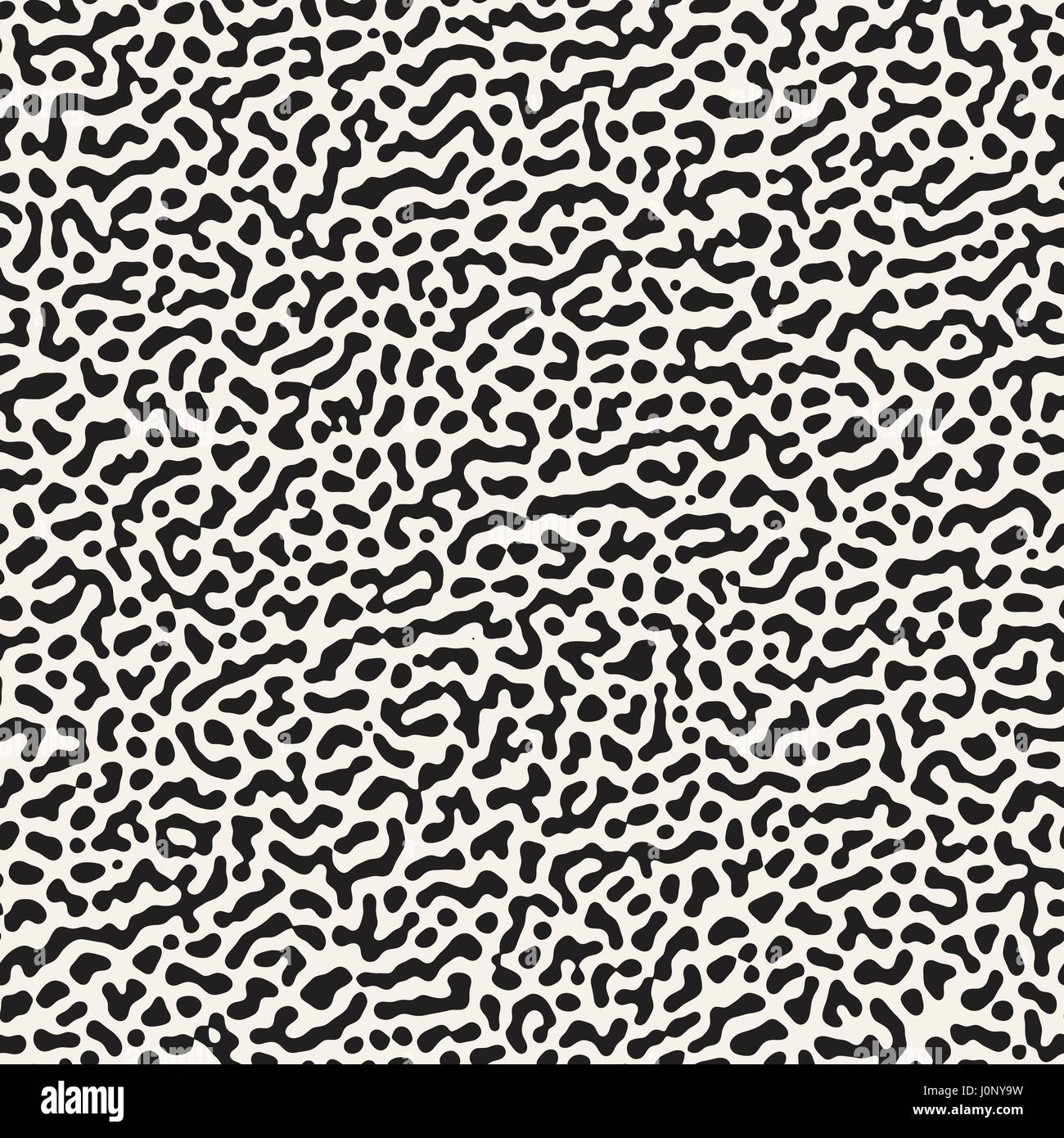 Vector Seamless Grunge Pattern. Black and White Organic Shapes. Messy ...