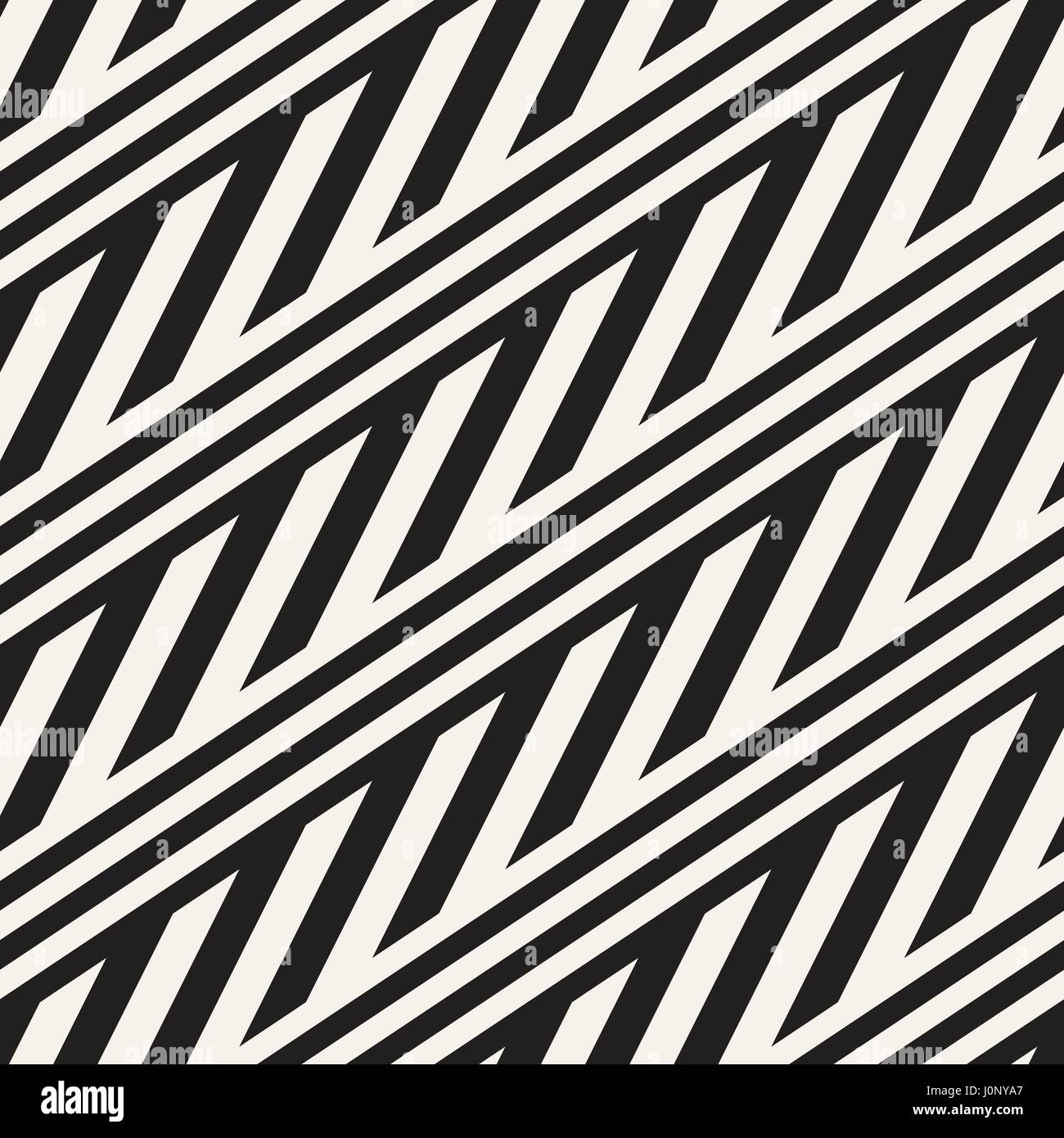 Interlacing Parallel Stripes. Vector Seamless Monochrome Pattern ...