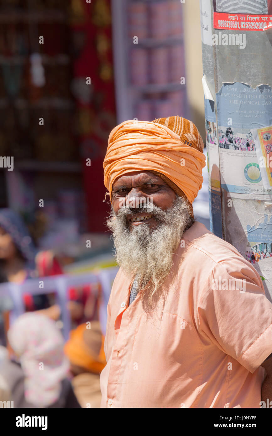 BADRINATH - INDIA, JUNE 5th - An old sadhu at the temple of Badarinath ...