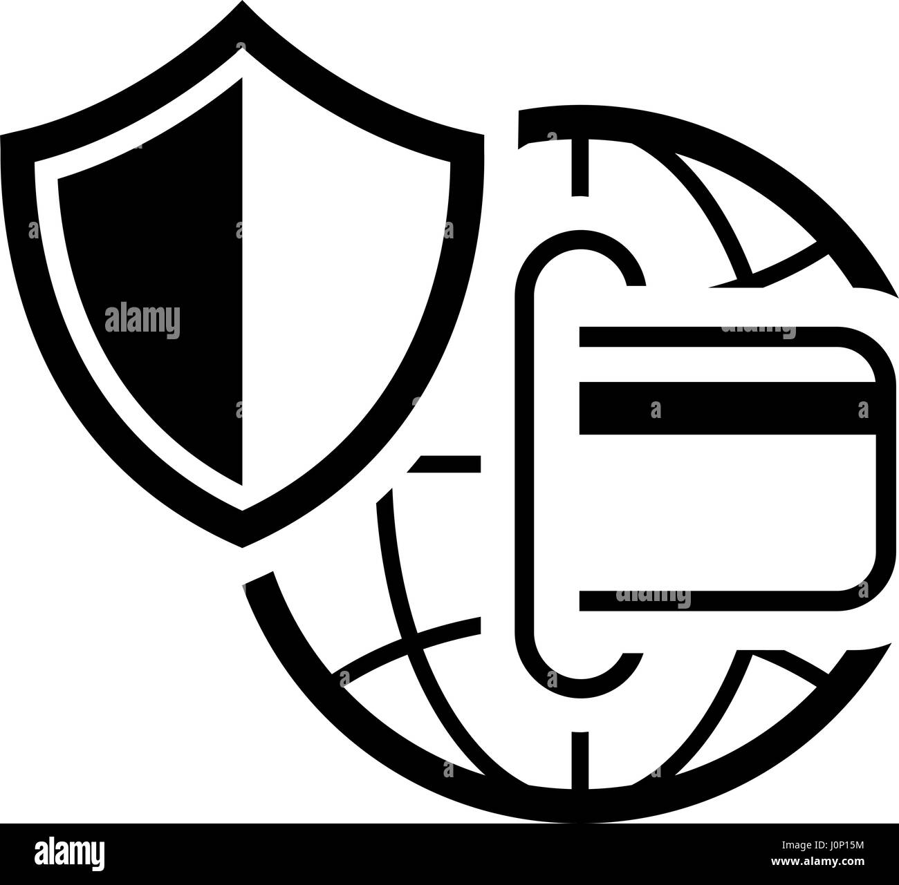 Global Safety Payment Icon. Flat Design Stock Vector Image & Art - Alamy