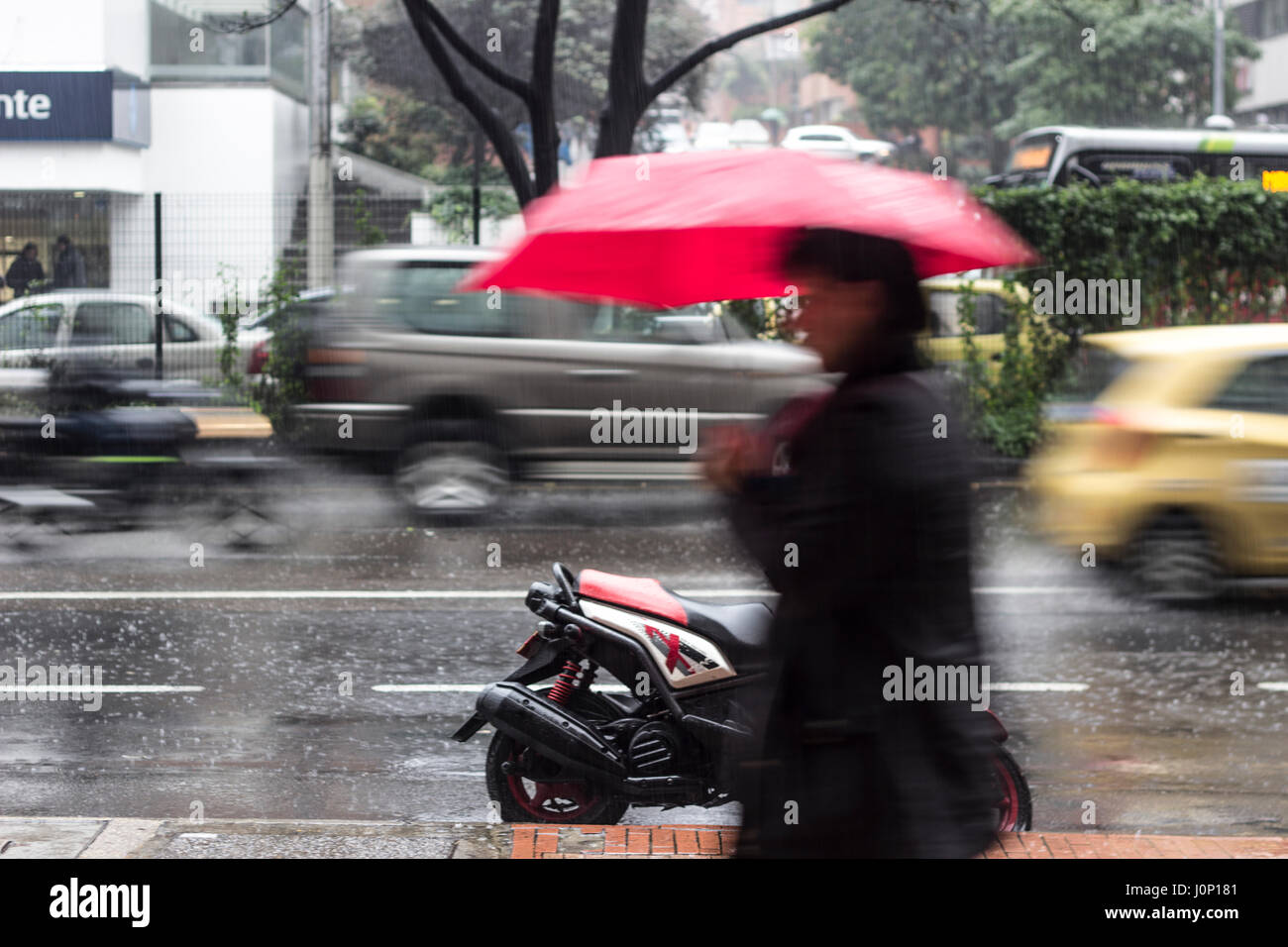 A rainy day in Bogotá Stock Photo - Alamy