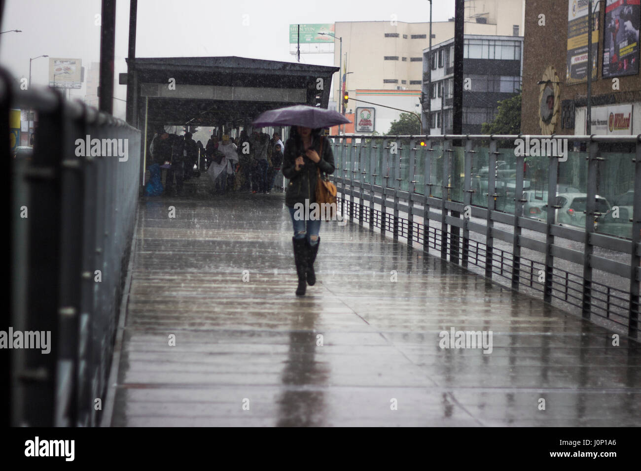 A rainy day in Bogotá Stock Photo - Alamy