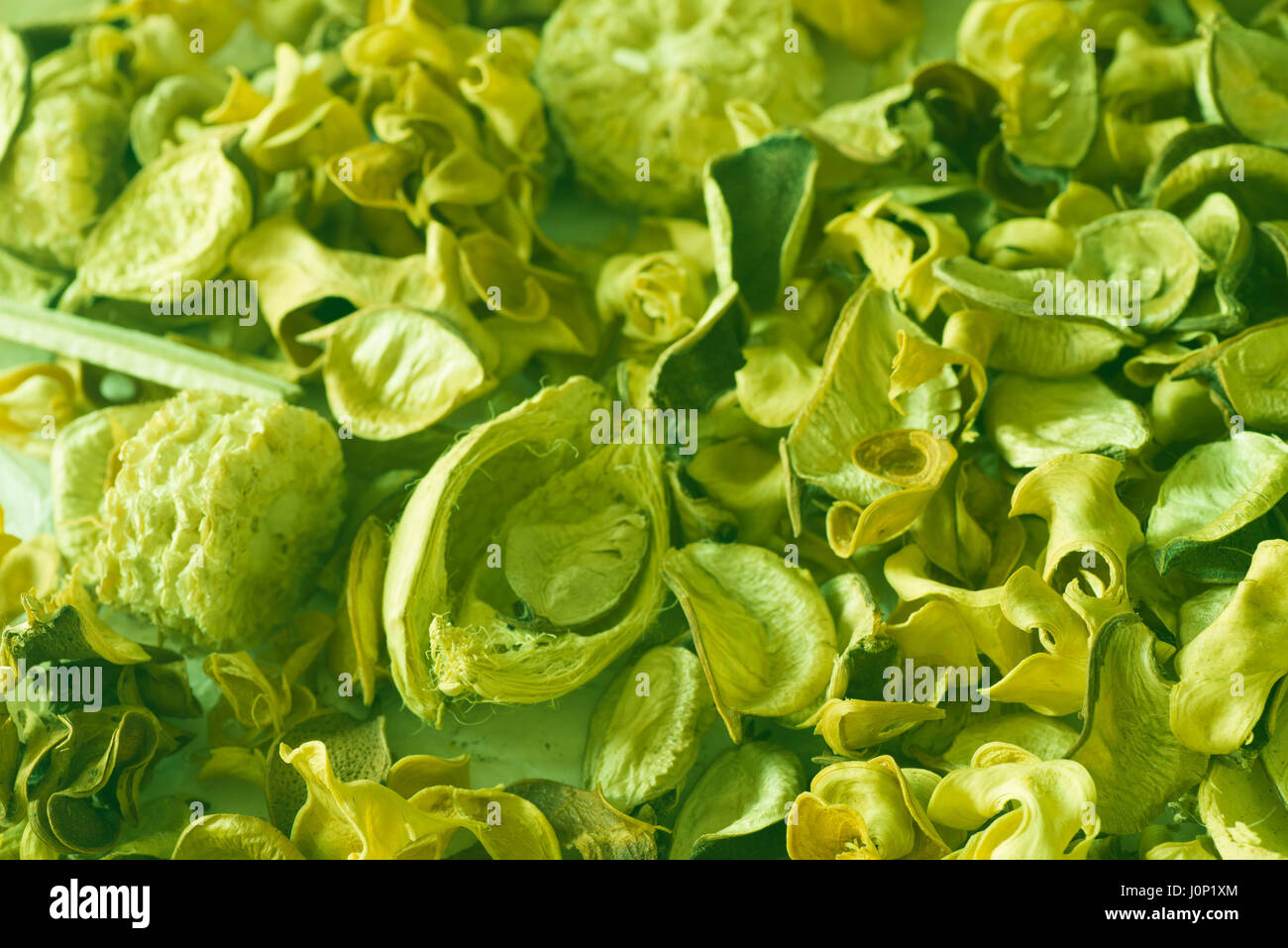 green potpourri dried scented plants and flowers Stock Photo - Alamy