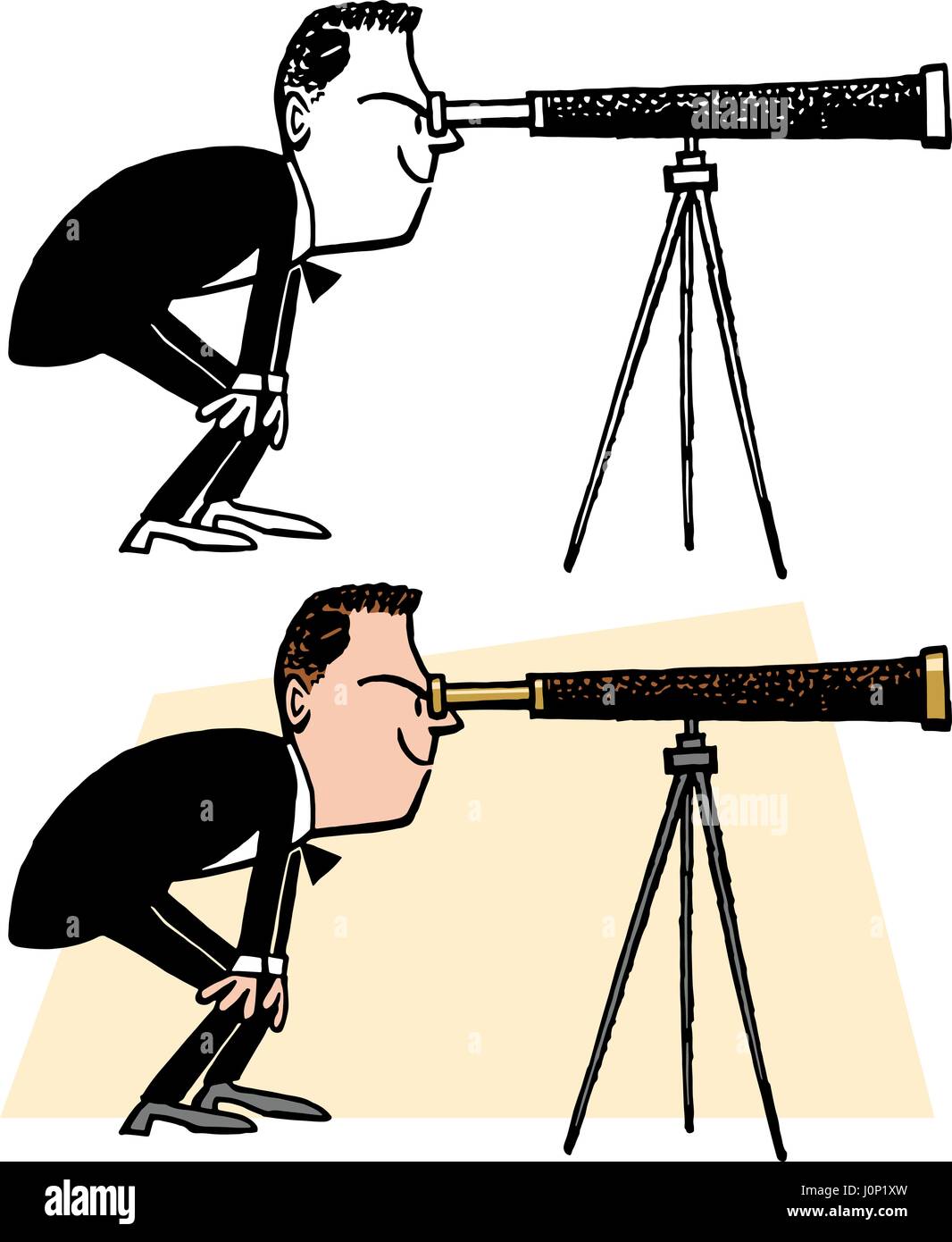 Cartoon telescope hi-res stock photography and images - Alamy