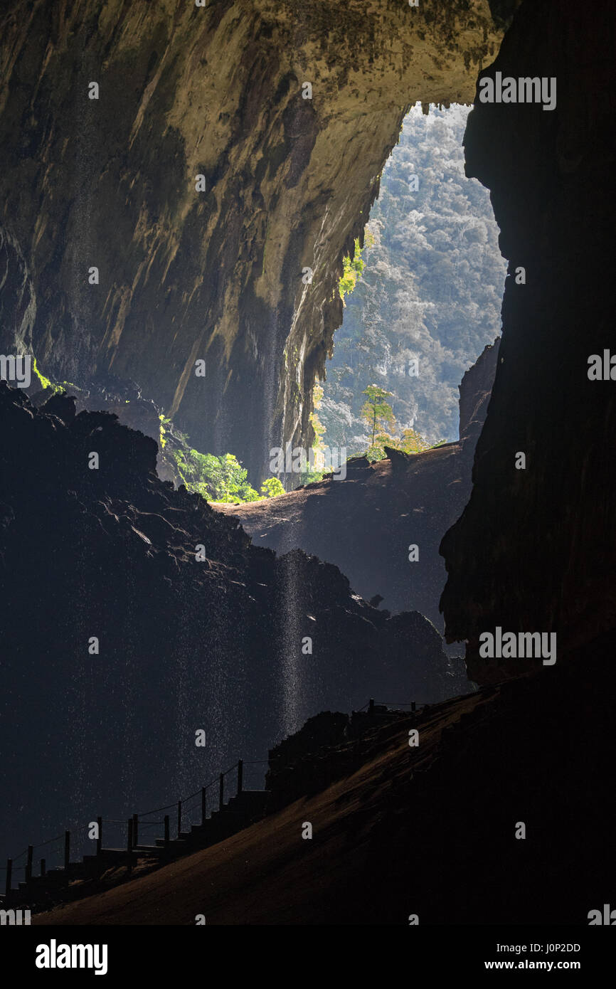 Deer Cave, Mulu National Park, Borneo. Picture taken from inside the ...