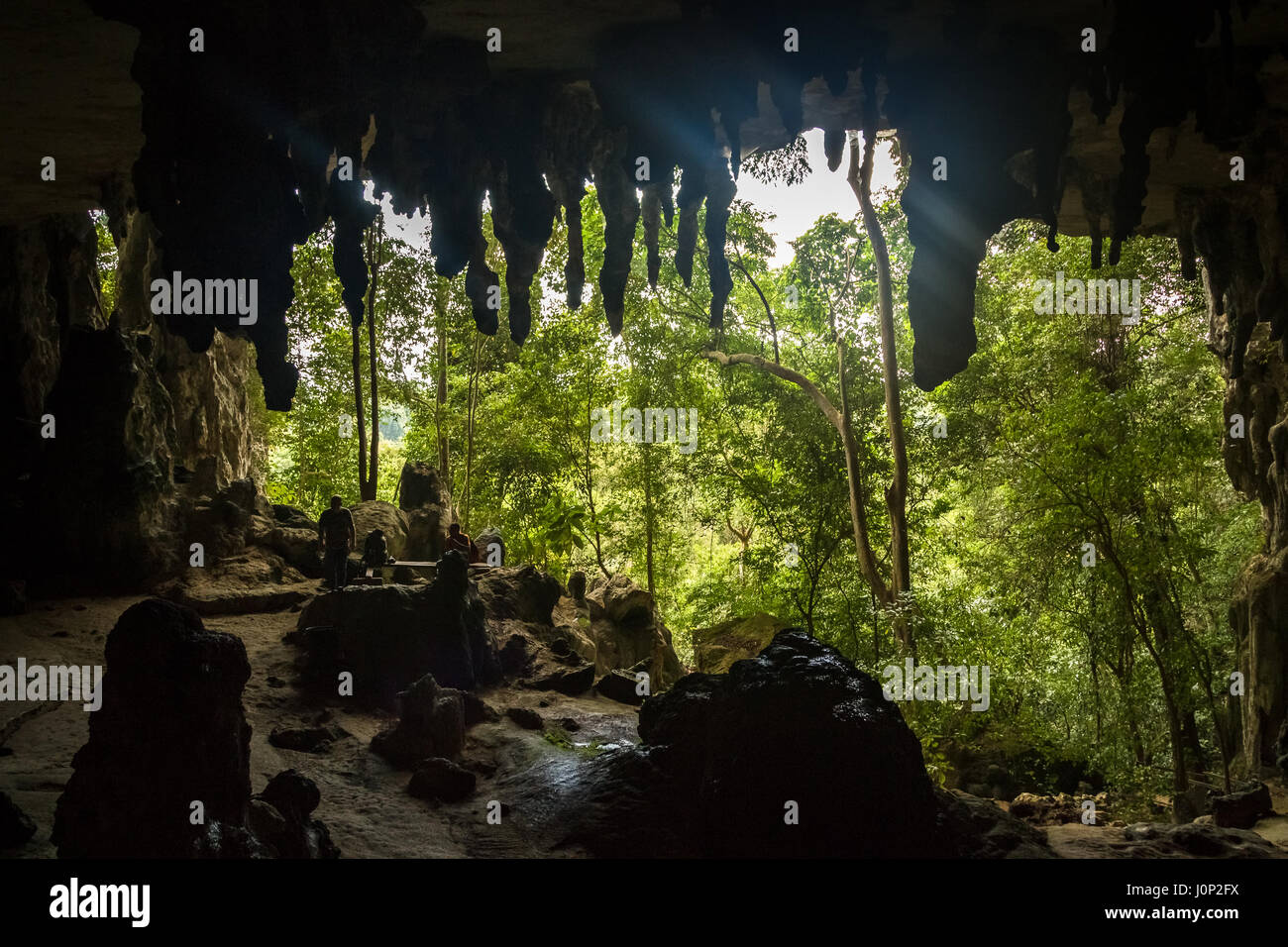 Painted Cave, one of the Niah Caves, Niah National Park, Sarawak in ...