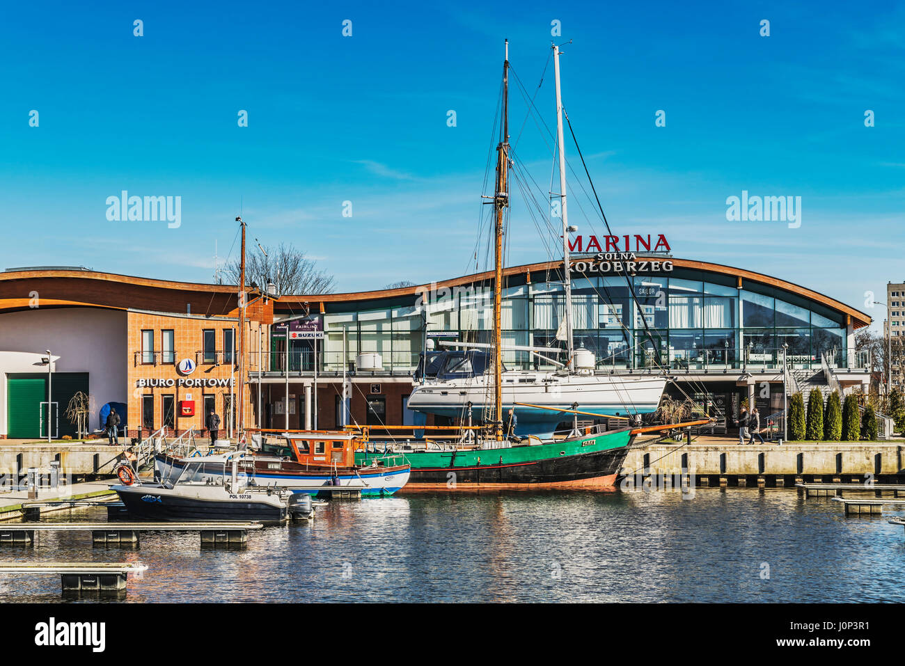 The Marina of Kolobrzeg is located at the mouth of the Parseta ...