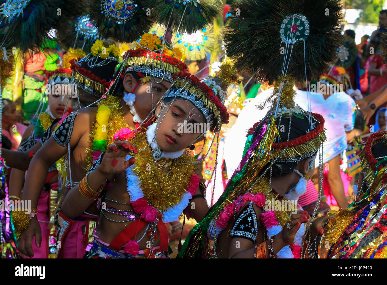 Manipuri boys perform dances during Ras Leela festival, in Madhabpur ...