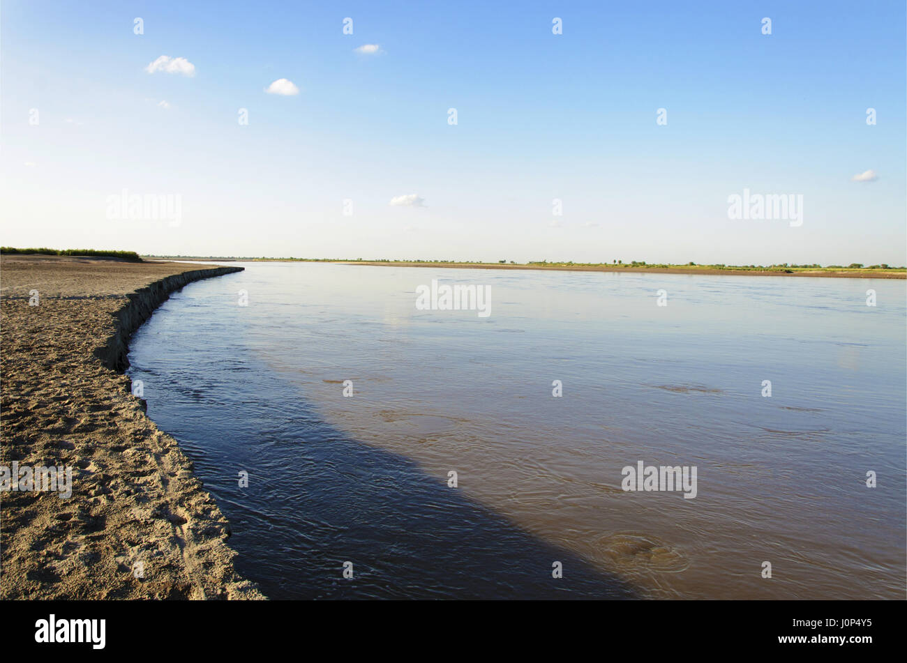 A sand bank of the river Stock Photo - Alamy