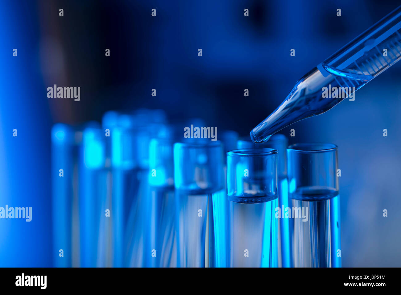Laboratory theme. Laboratory experiment. Test tubes. Scietific lab ...