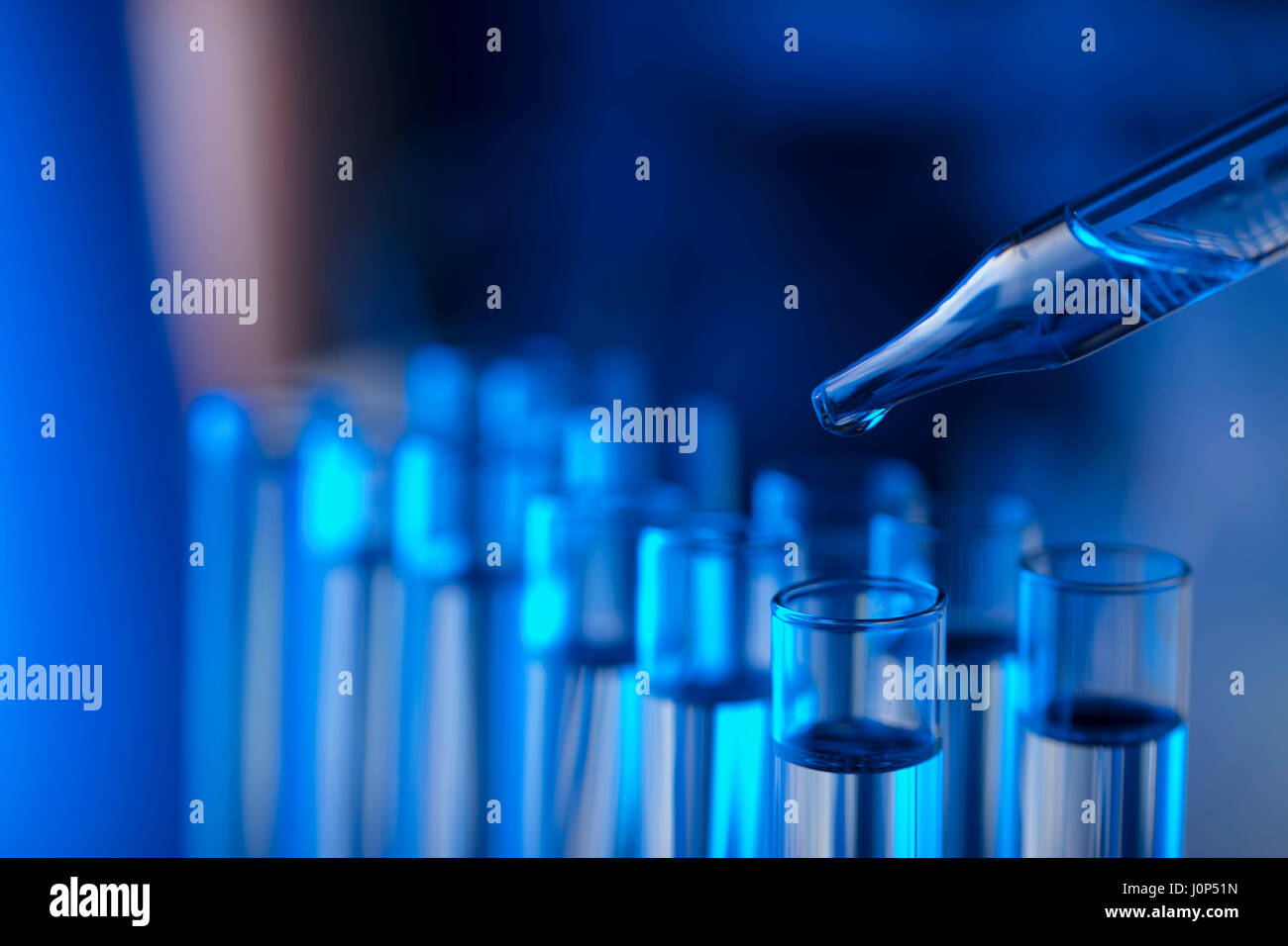 Laboratory theme. Laboratory experiment. Test tubes. Scietific lab ...