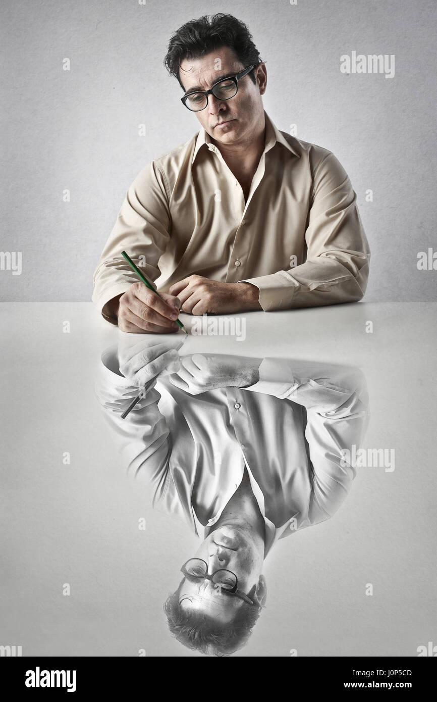 Artist self reflection hi-res stock photography and images - Alamy