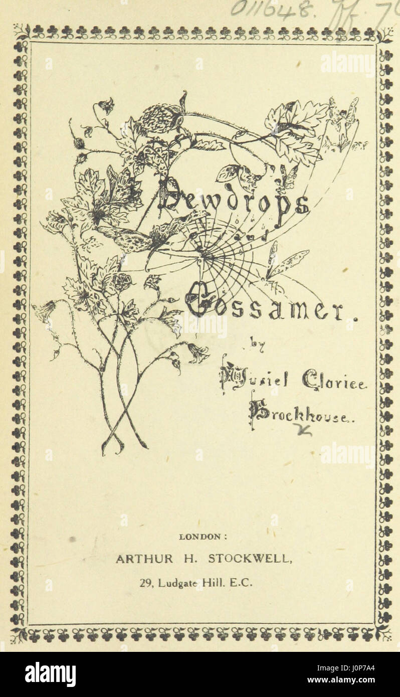 This collection, titled 'Dewdrops and Gossamer,' features poems that ...