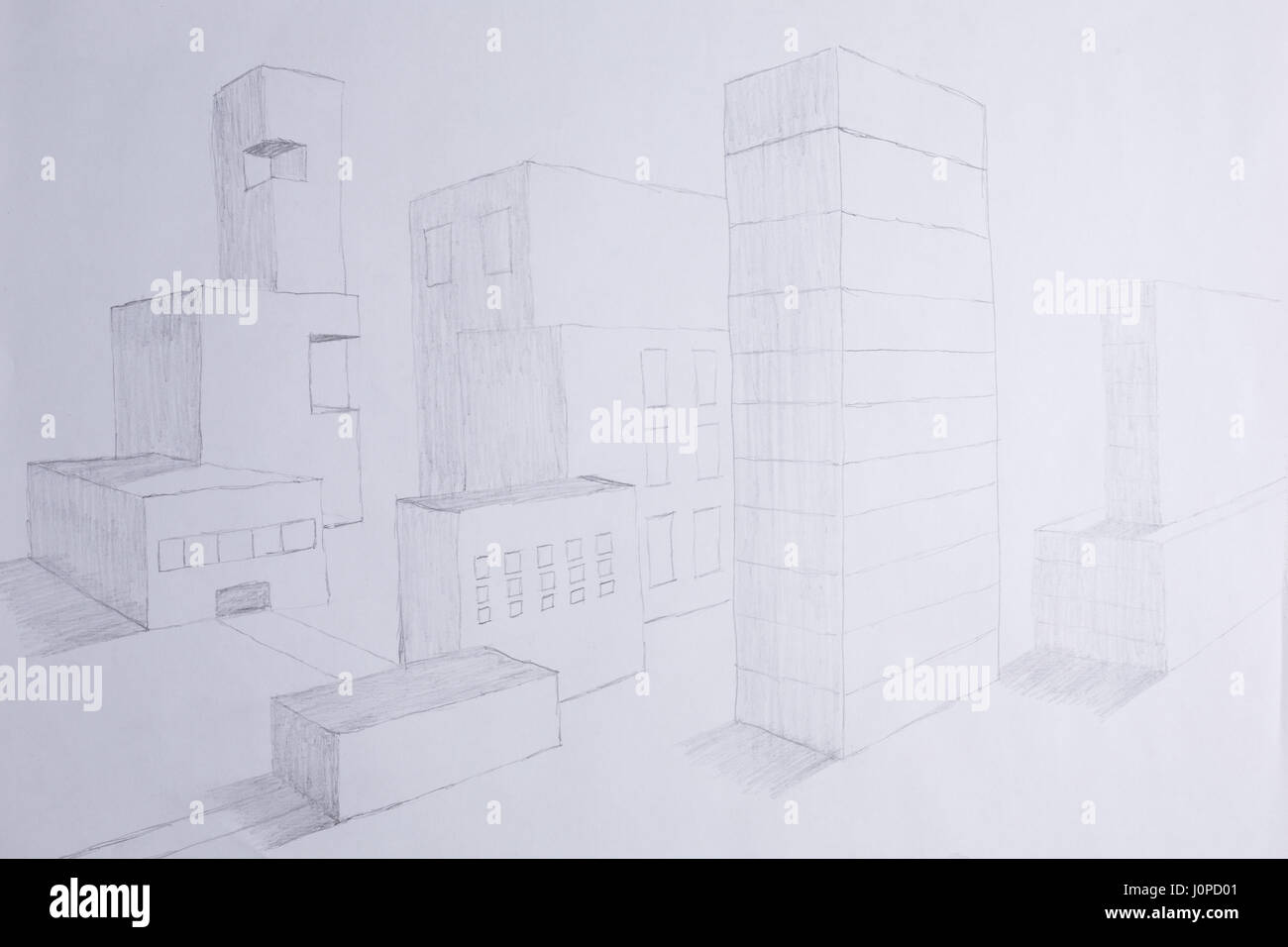 Tall building perspective drawing hi-res stock photography and images ...