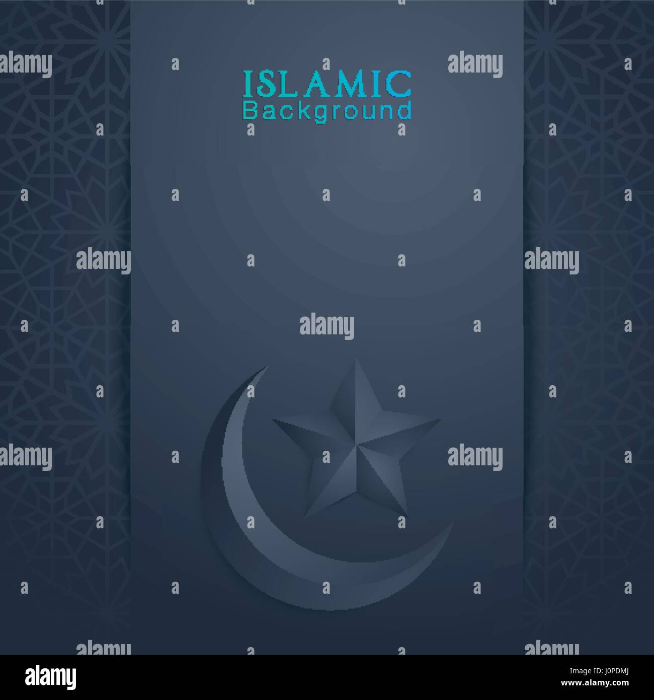 Islamic background design crescent and star icon Stock Vector Image ...