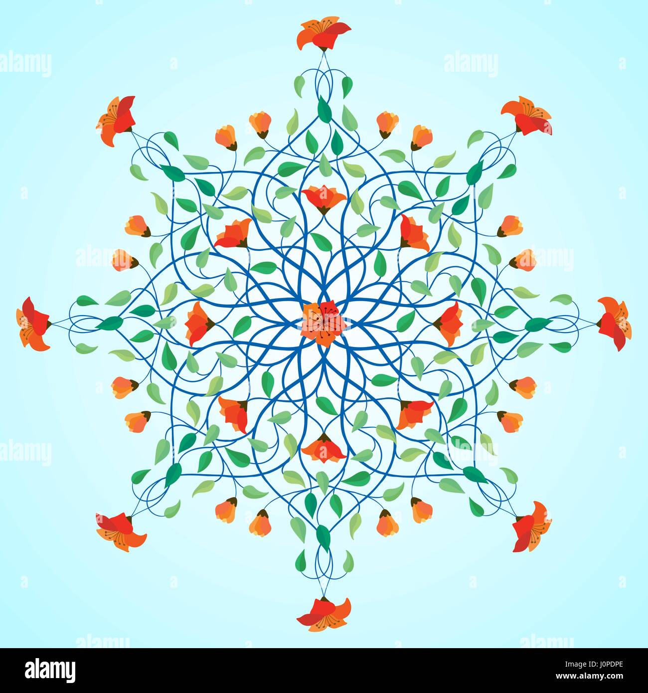 Circle vector flower pattern Stock Vector Image & Art - Alamy