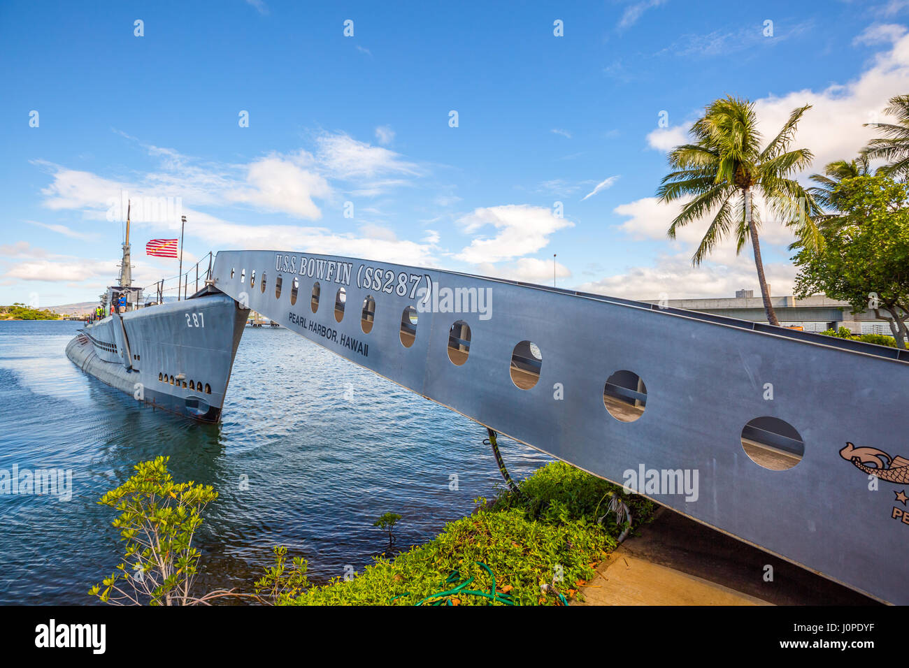 HONOLULU, OAHU, HAWAII, USA - AUGUST 21, 2016: the USS Bowfin Submarine ...